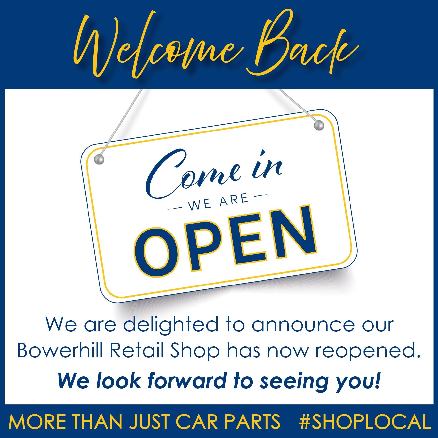 Bowerhill Shop Reopen | Melksham Motor Spares News